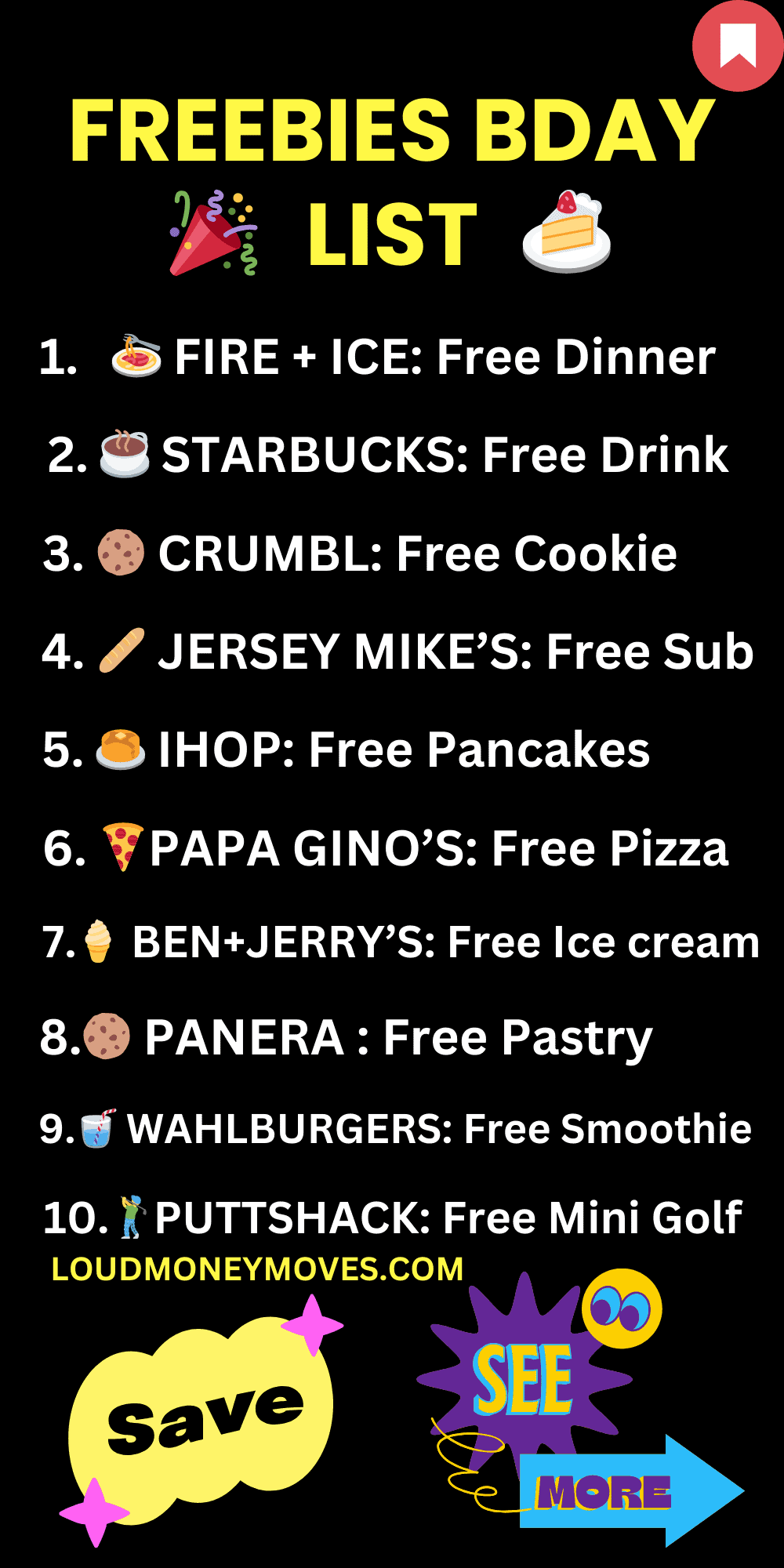 Birthday Freebies Boston 2025 | (Updated!) Score FREE Food - Loud Money ...